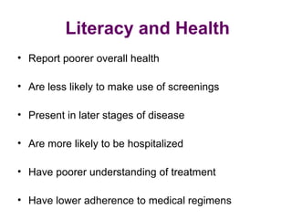 Health Literacy | PPT