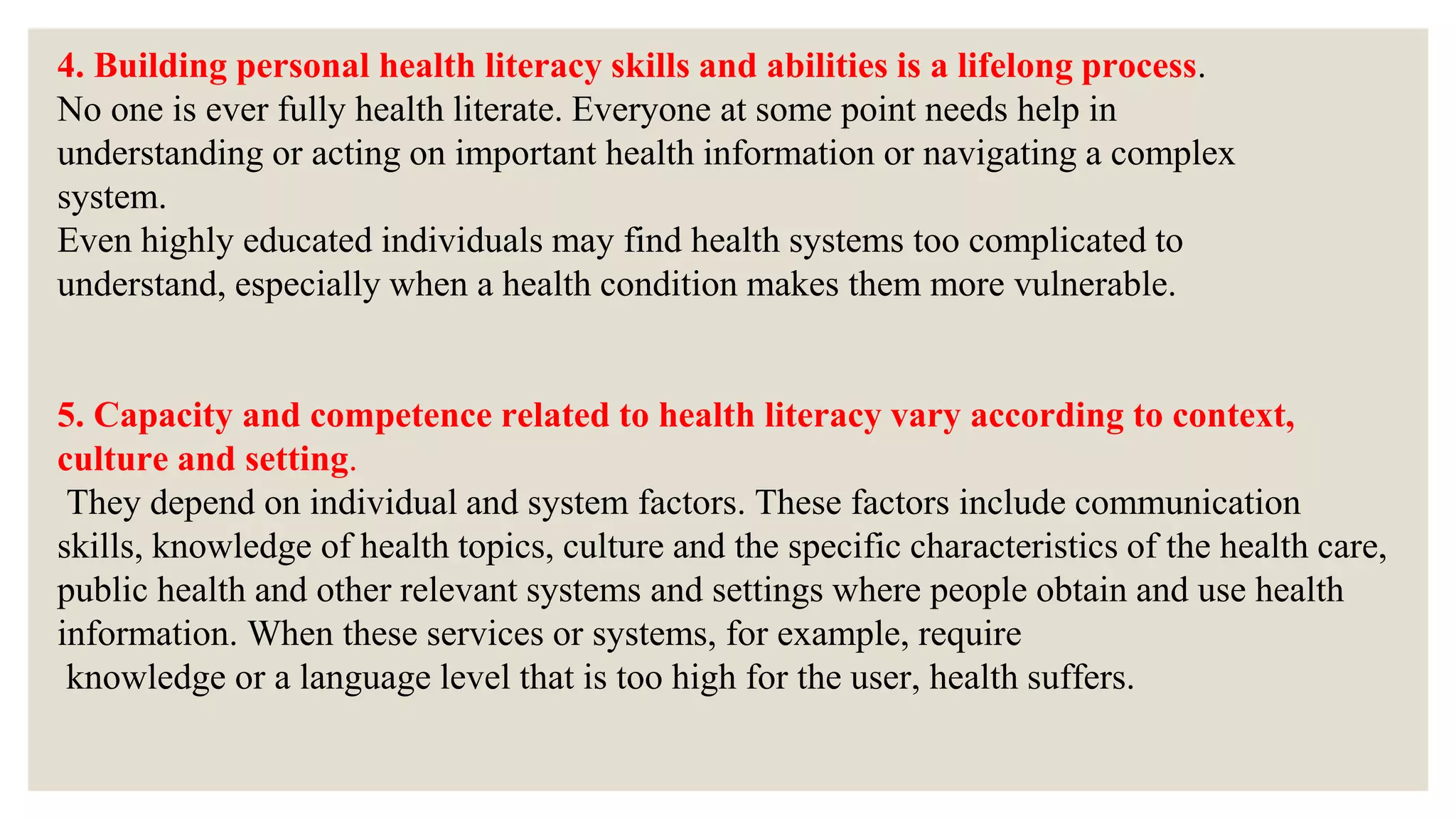 Health literacy | PPTX