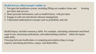 Health literacy | PPTX