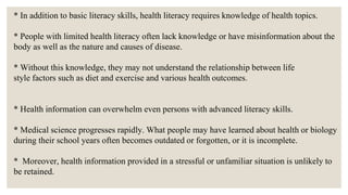 Health literacy | PPTX