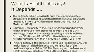 An informatics perspective on health literacy | PDF