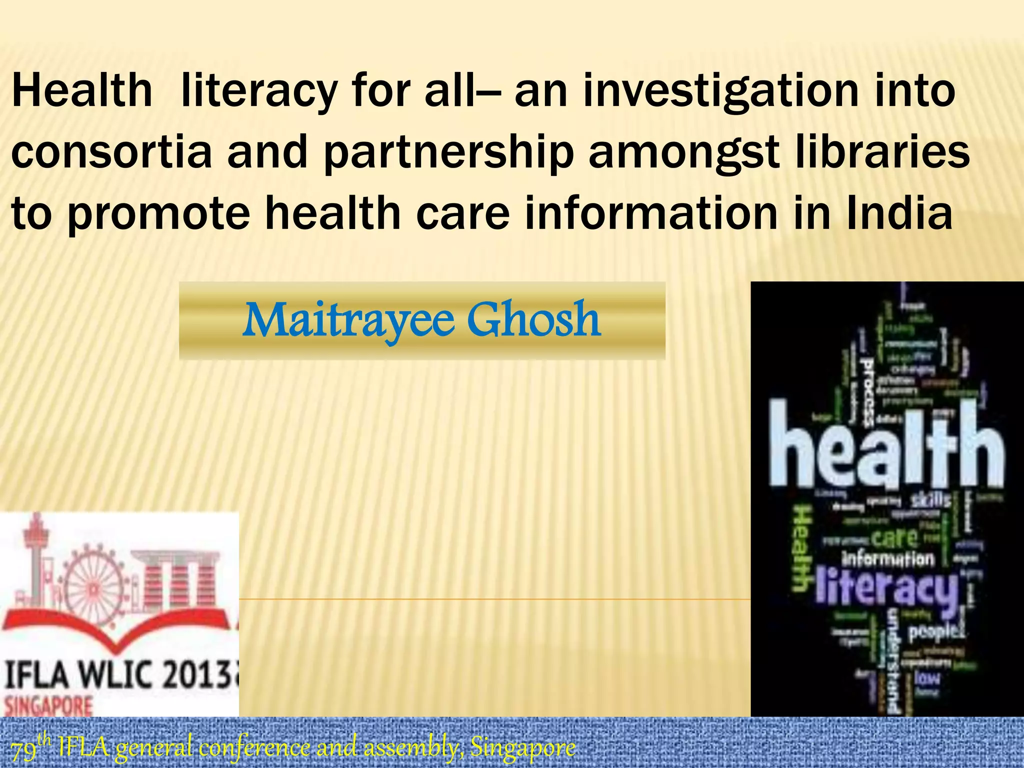 Health literacy in India | PPTX