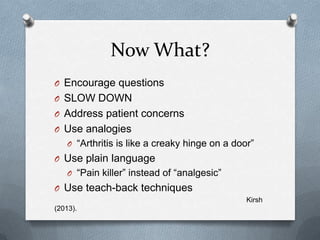 Health literacy p pt ds | PPTX