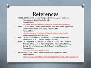 Health literacy p pt ds | PPTX