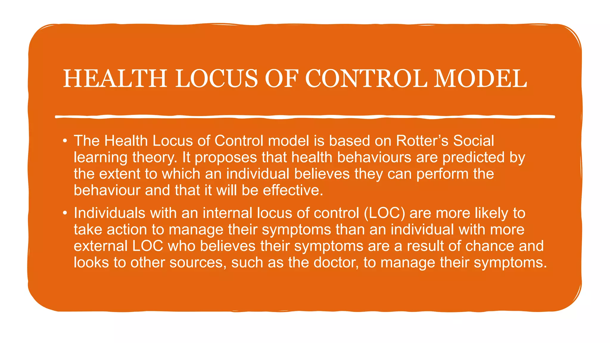 Health locus of control | PPTX