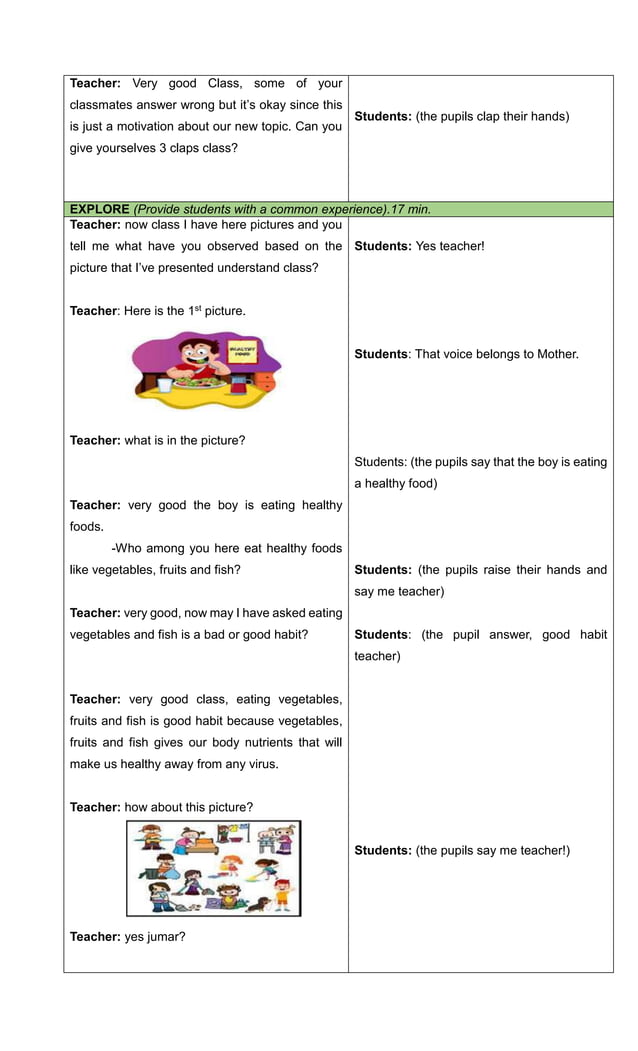 health LP.docx lesson plan in Health 2 | DOCX | Children\'s Health | Healthy Living