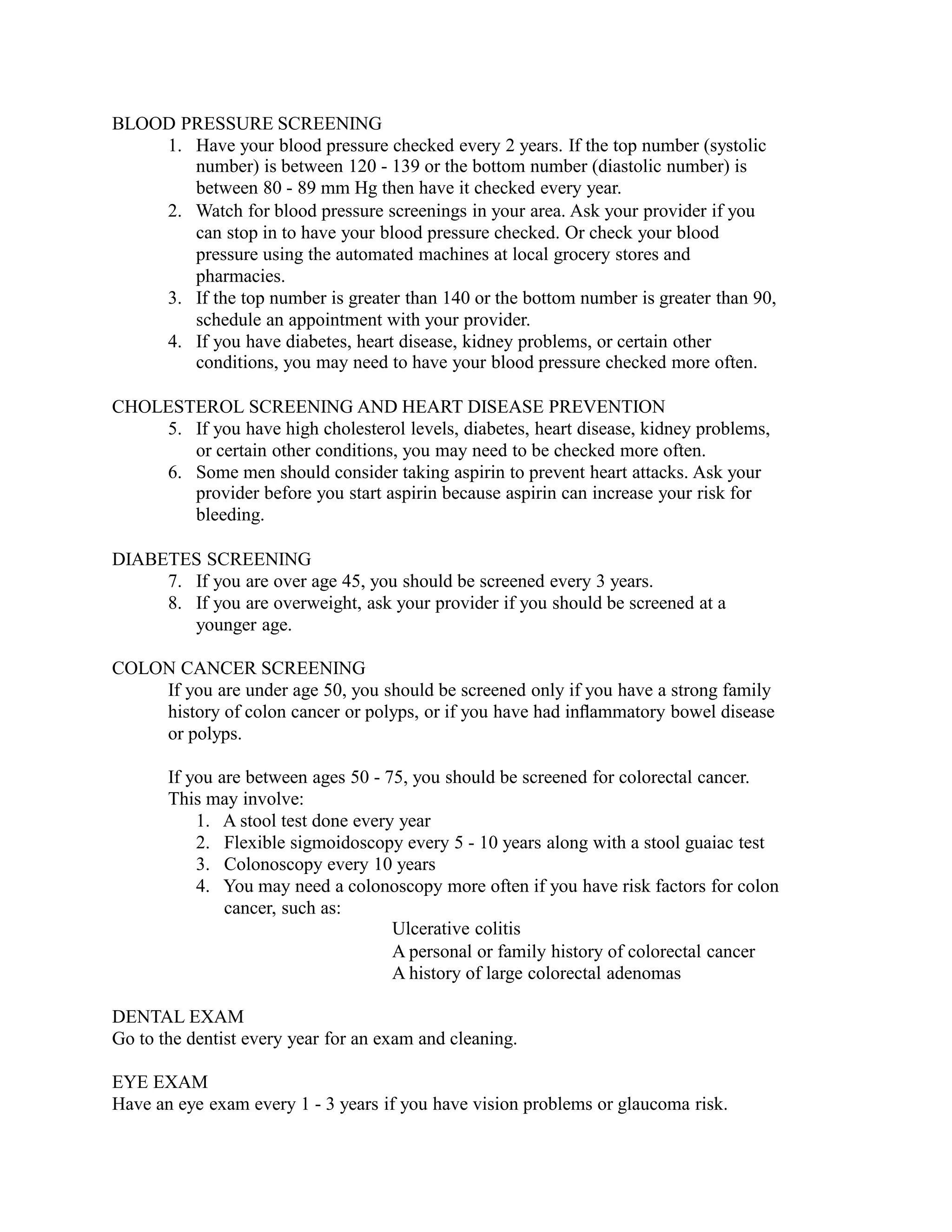 Health maintenance guidelines | PPTX