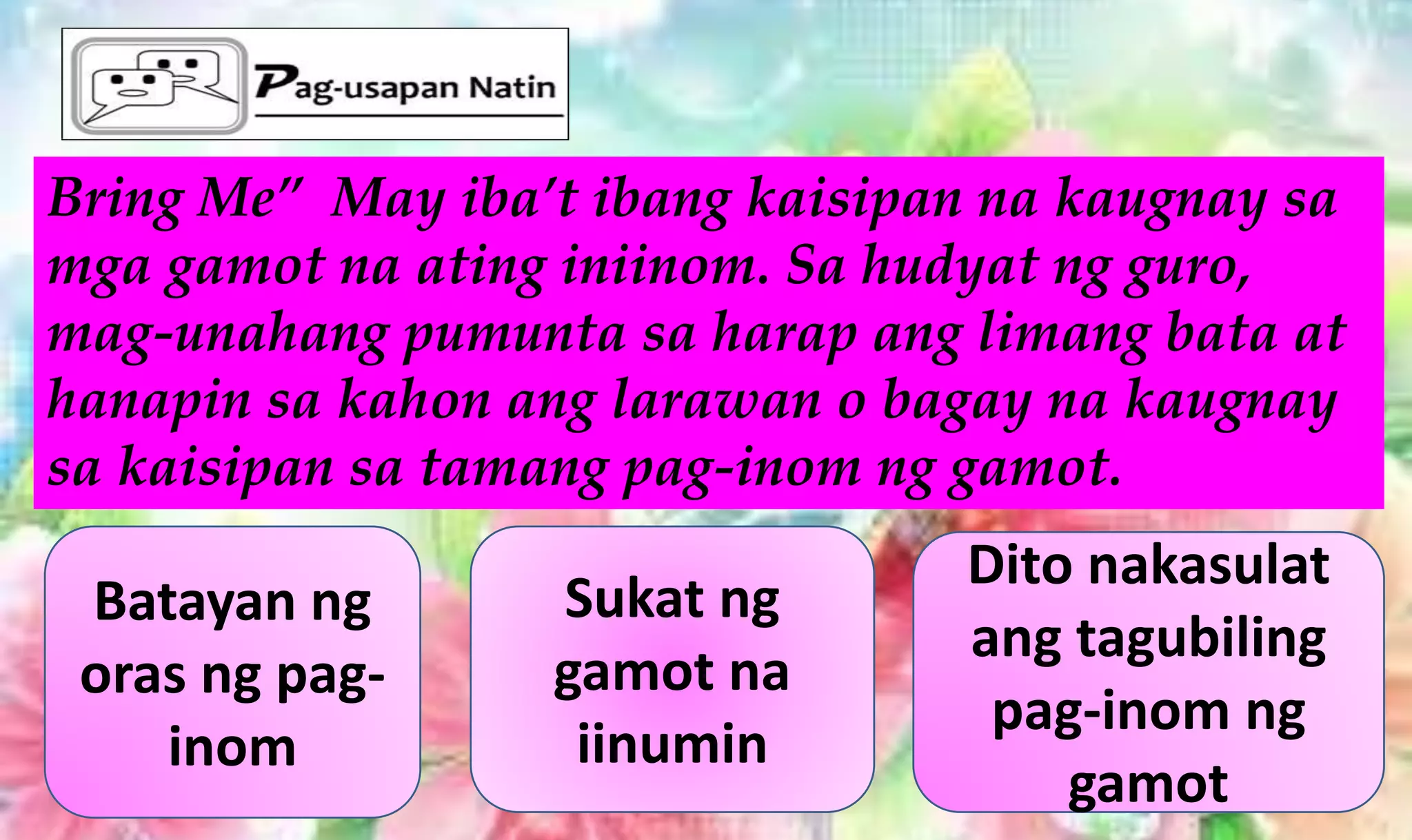 YUNIT III MAPEH :Health maling paggamit, hatid ay panganib | PPTX
