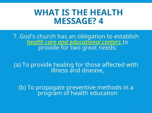 26OCT2024 - Health Talk: Adventist Health Message by Dr Dicky Ng | PPT ...