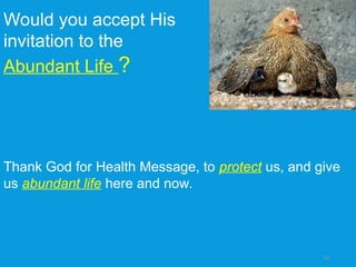 26OCT2024 - Health Talk: Adventist Health Message by Dr Dicky Ng | PPT