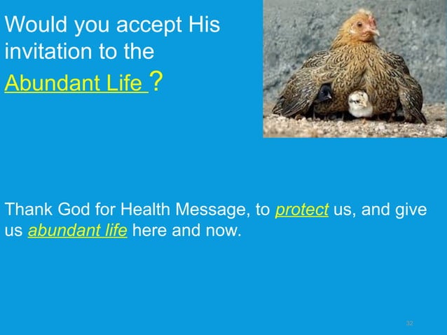 26OCT2024 - Health Talk: Adventist Health Message by Dr Dicky Ng | PPT ...