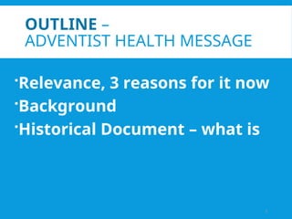 26OCT2024 - Health Talk: Adventist Health Message by Dr Dicky Ng | PPT