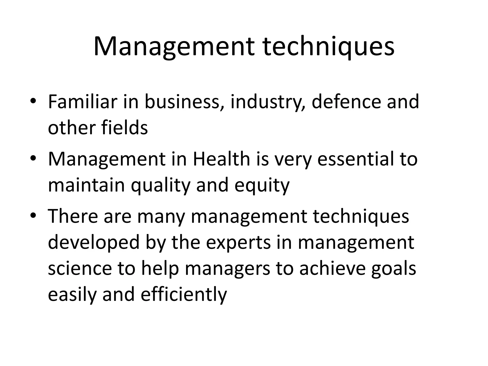 health management principles and methods | PPTX