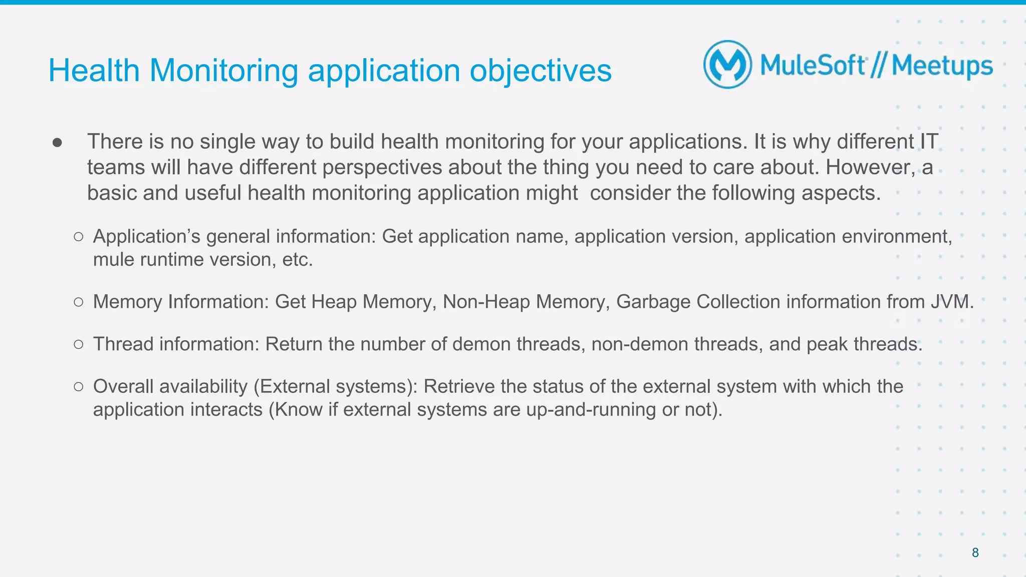 Cómo generar e implementar monitoreo para aplicaciones de Mule | PPT