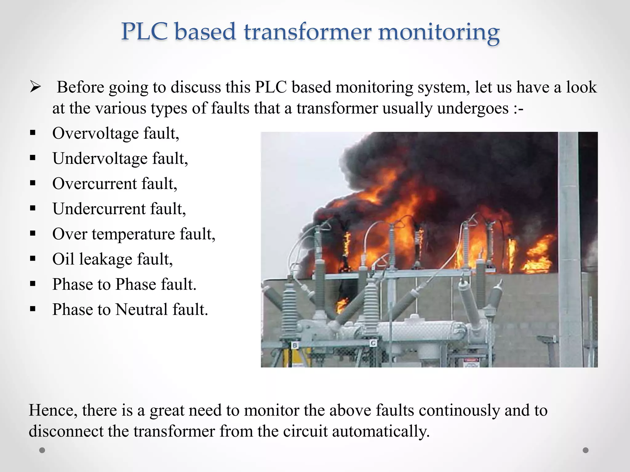 Health Monitoring Of Transformer Using Plc Pptx