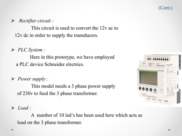 Health monitoring of transformer using plc | PPTX