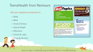 Health Nutrition Fitness and YOU! For Kids! | PPTX