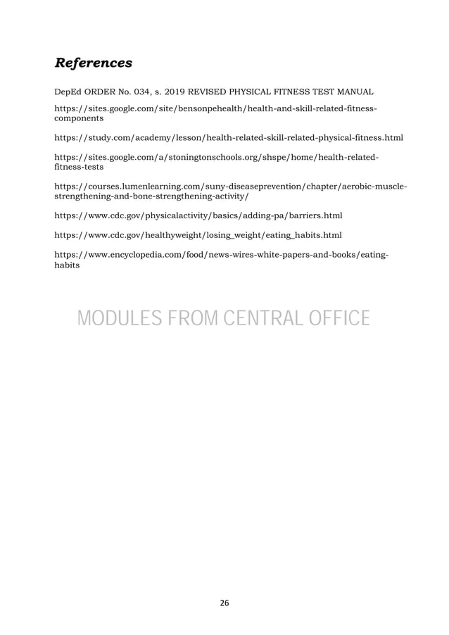 HEALTH OPTIMIZING P.E WEEK1.pdf | Fitness and Exercise | Healthy Living