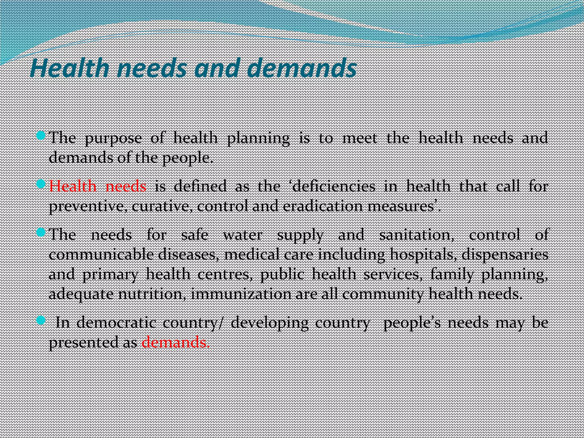Health planning | PPT