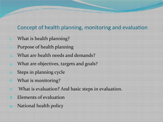 Health planning | PPT