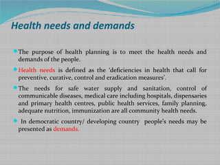 Health planning | PPT