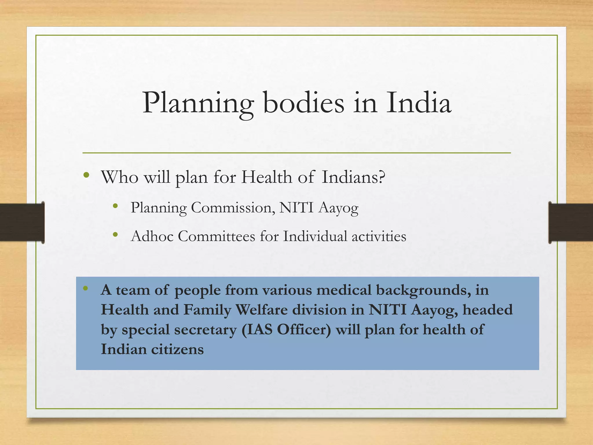 Health Planning and Management in India.pptx