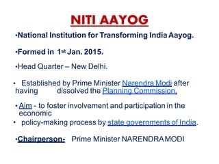 Health planning in india and niti aayog | PPTX