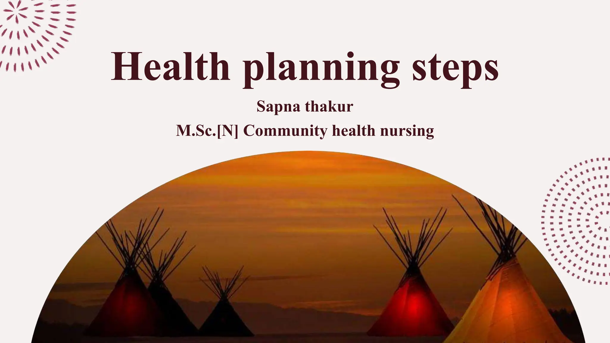 Health planning steps and types of evaluation in community health ...