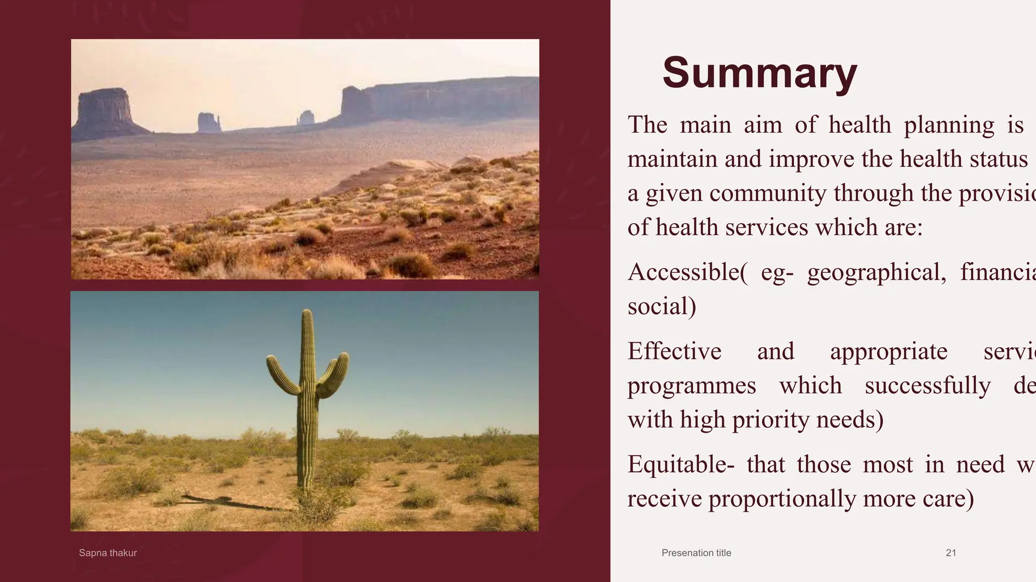 Health planning steps and types of evaluation in community health ...