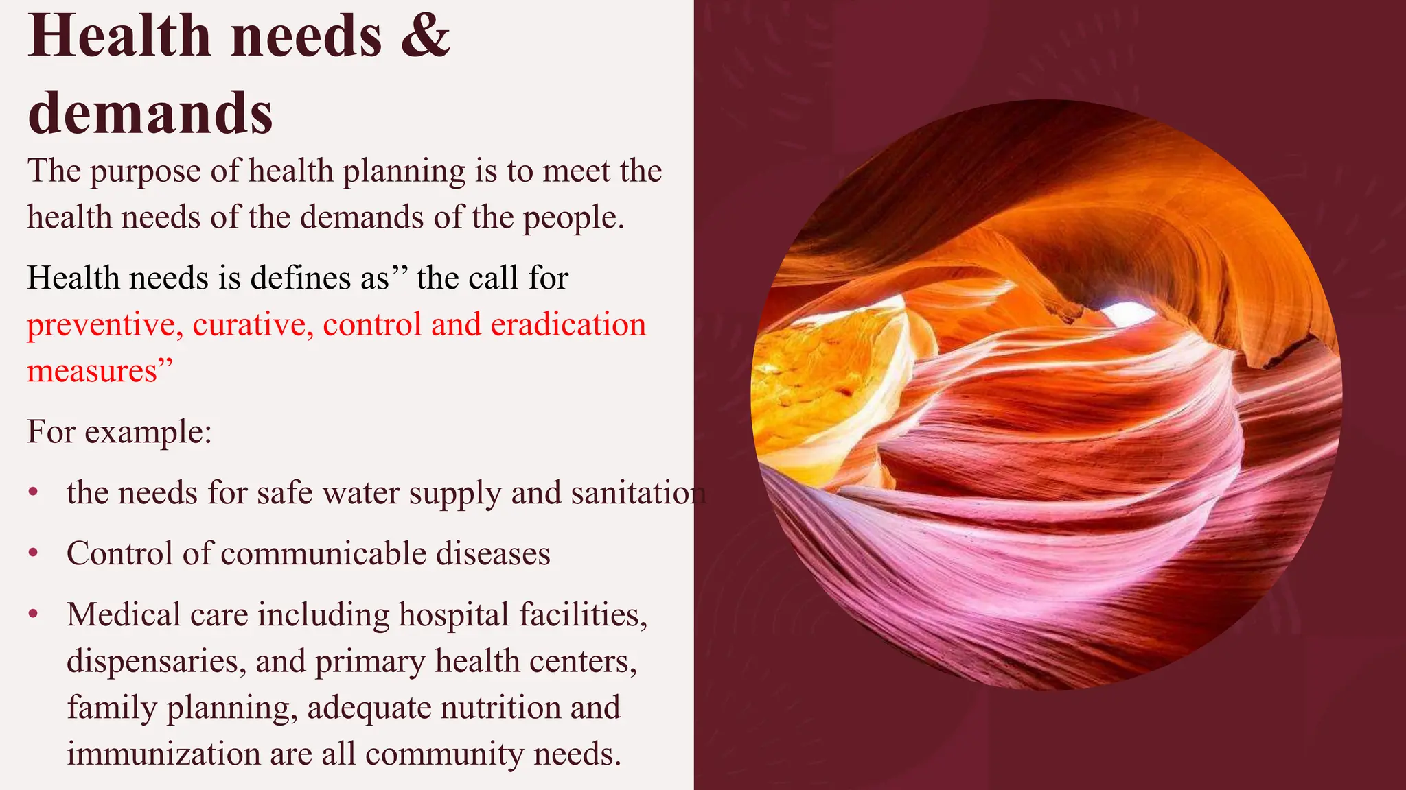 Health planning steps and types of evaluation in community health ...