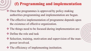 Health planning steps and types of evaluation in community health ...
