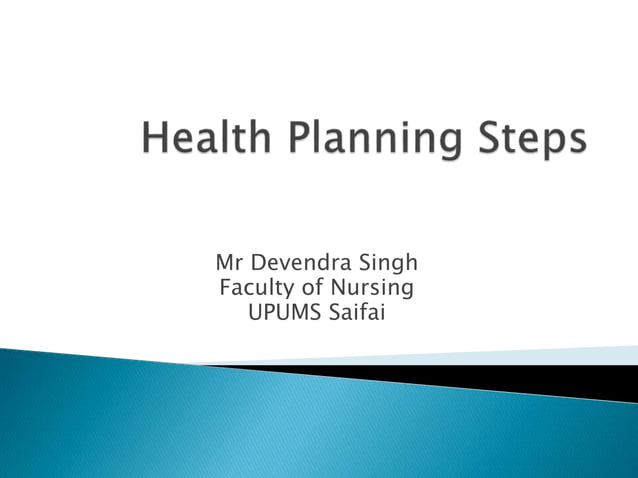 Health Planning Steps Community Health Nursing.pptx | Healthcare ...