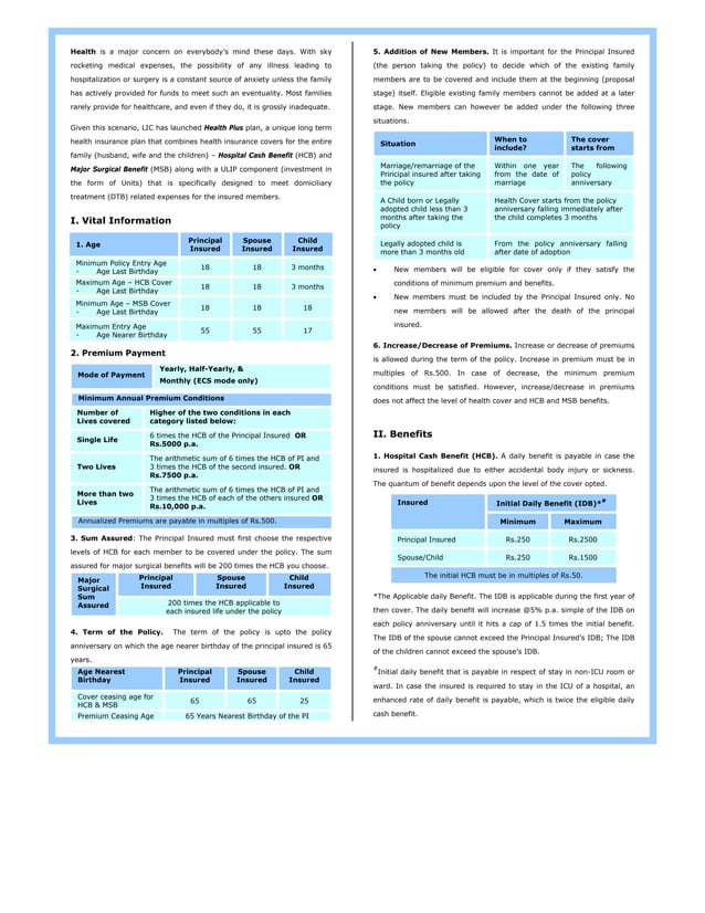 Health Plus Brochure | PDF