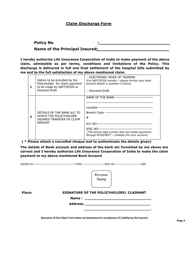 Health plusclaimform | PDF