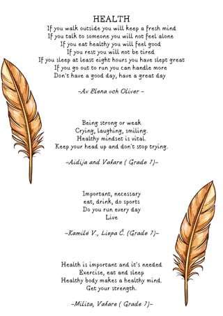 Health poems poetry book - game on | PDF