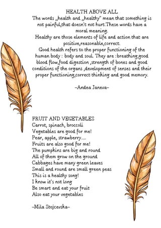 Health poems poetry book - game on | PDF
