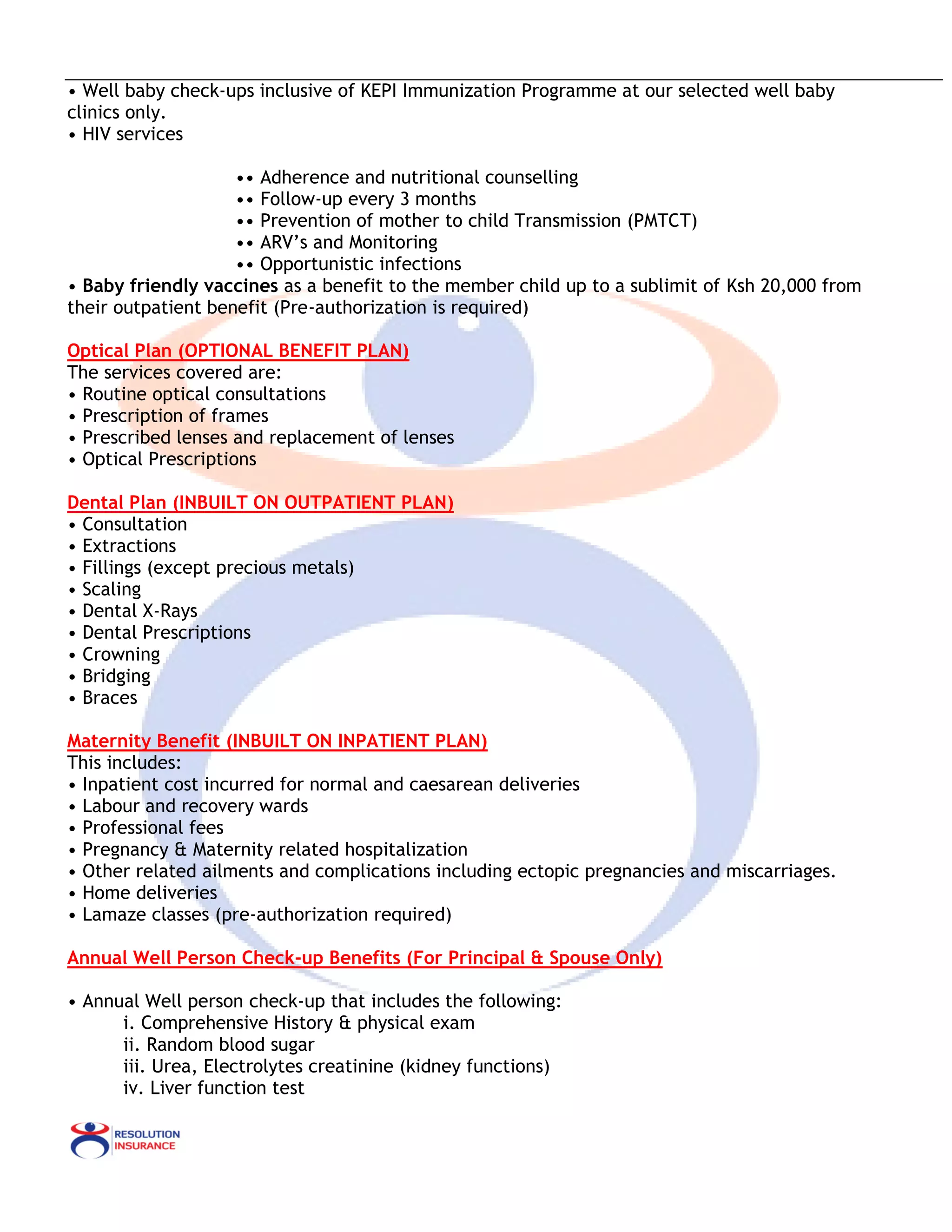 RESOLUTION INSURANCE HEALTH POLICY | PDF