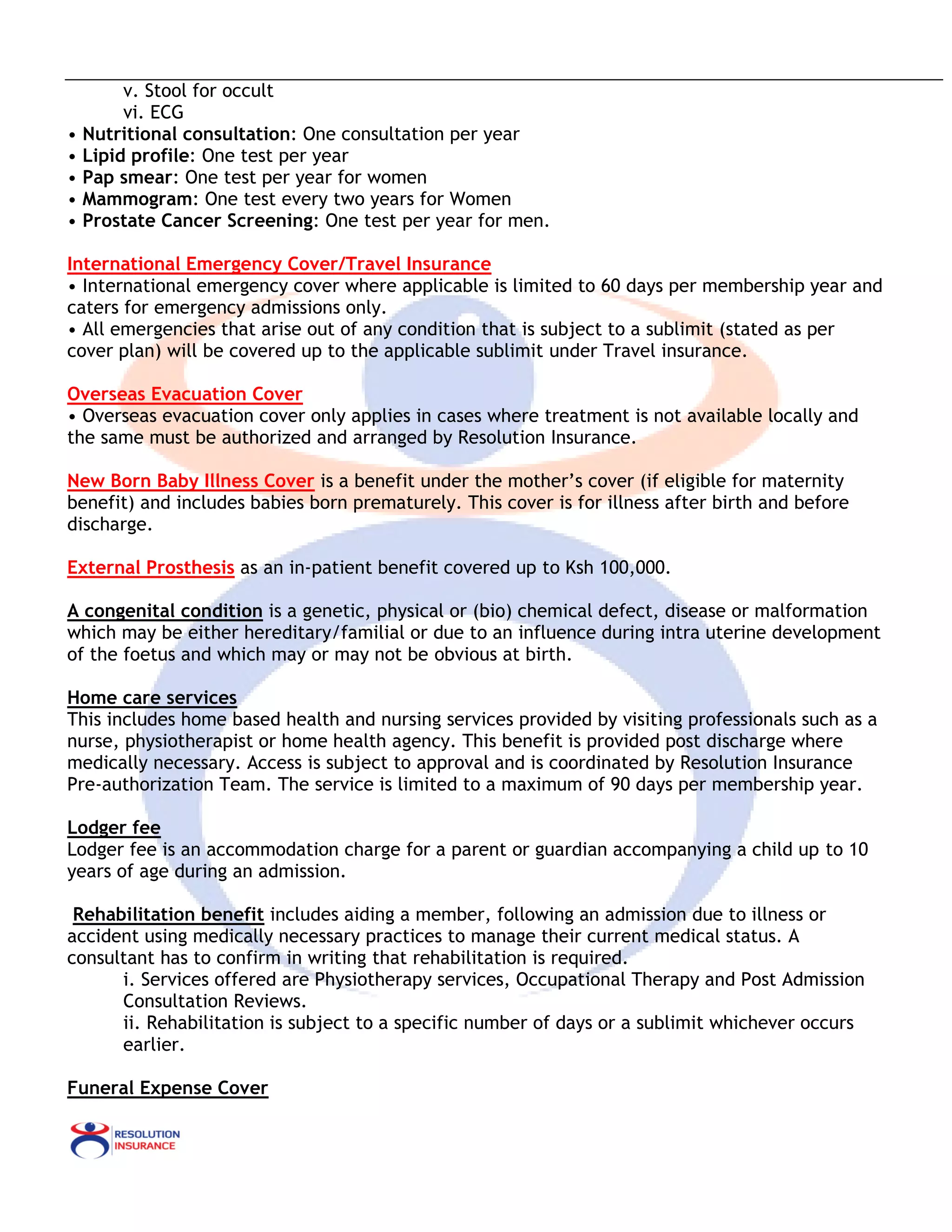 RESOLUTION INSURANCE HEALTH POLICY | PDF