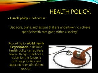 Health policy and national drug policy | PPTX