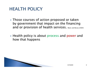 Health policy development jordan who | PDF