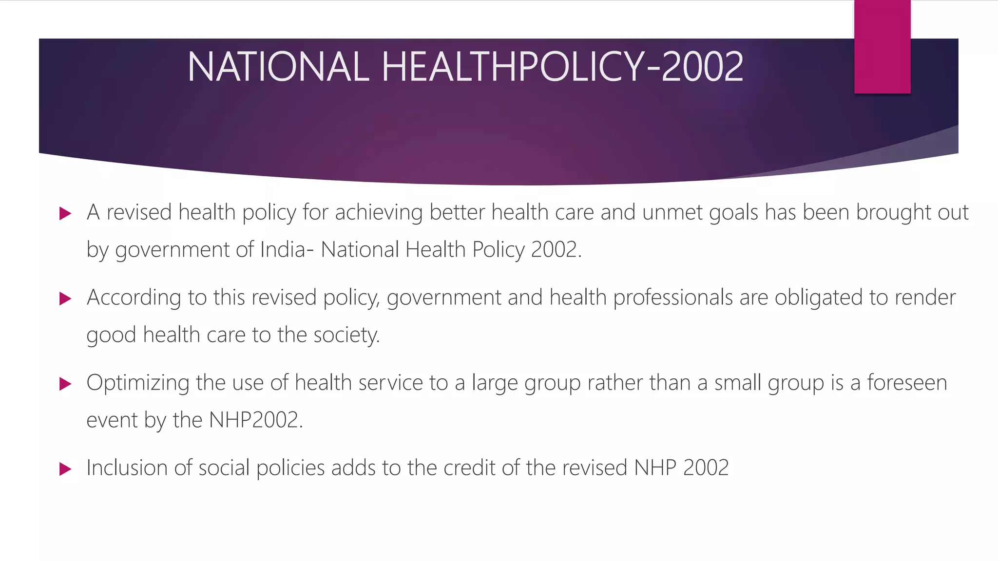 Health policy in india | PPTX
