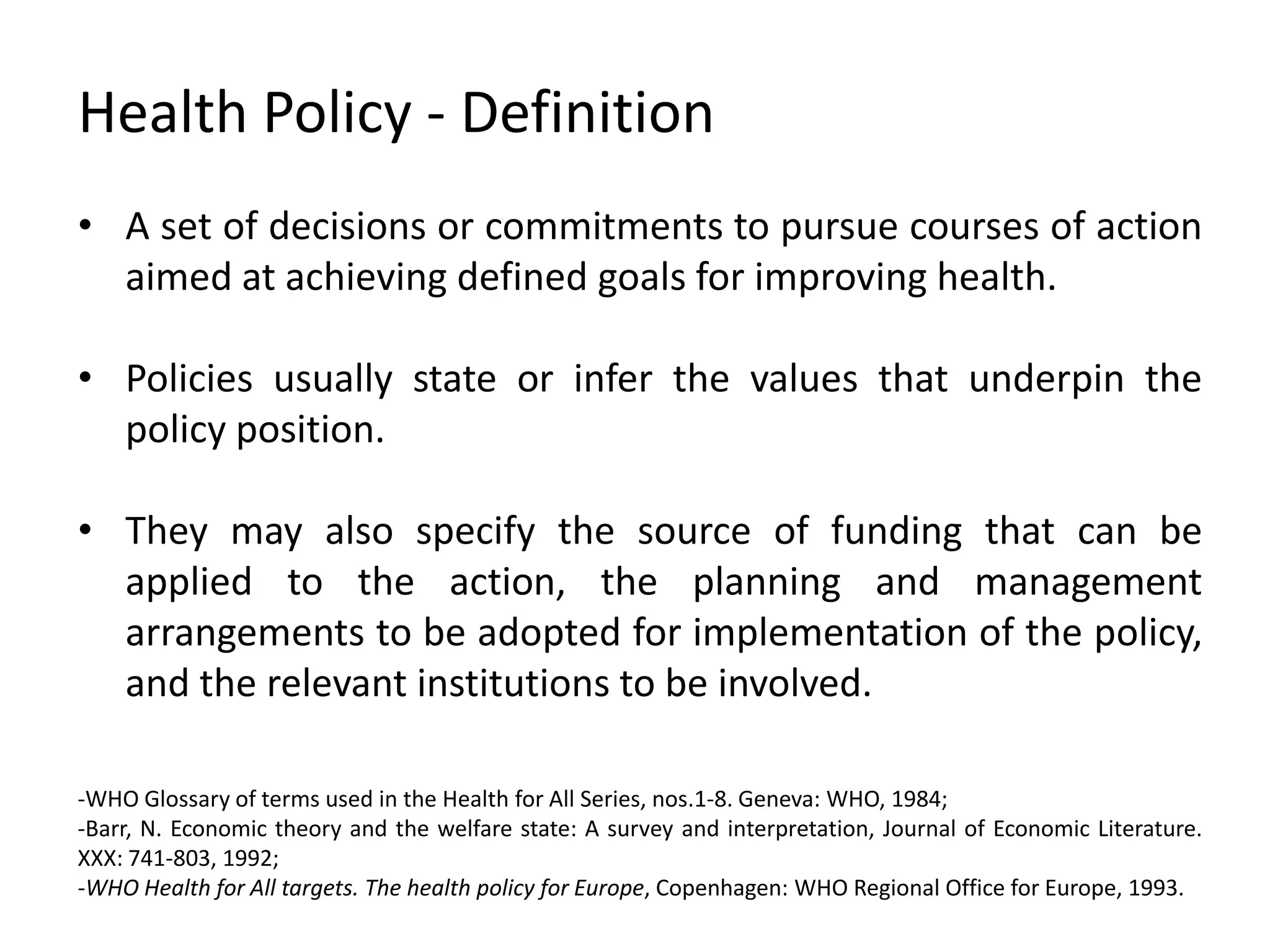 Health policy and planning | PPTX
