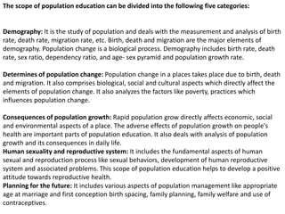Health, population and environment education | PPTX