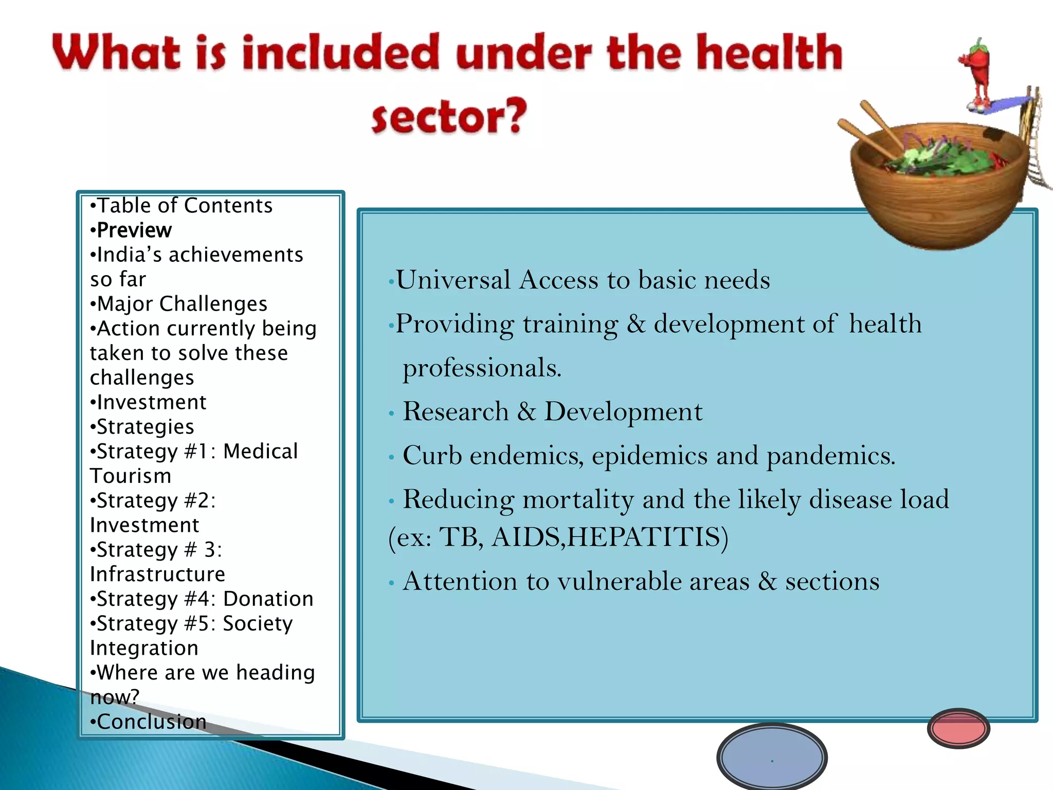 Health Sector in India - Possibilities & Growth | PPTX