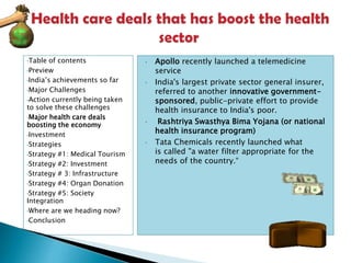 Health Sector in India - Possibilities & Growth | PPTX