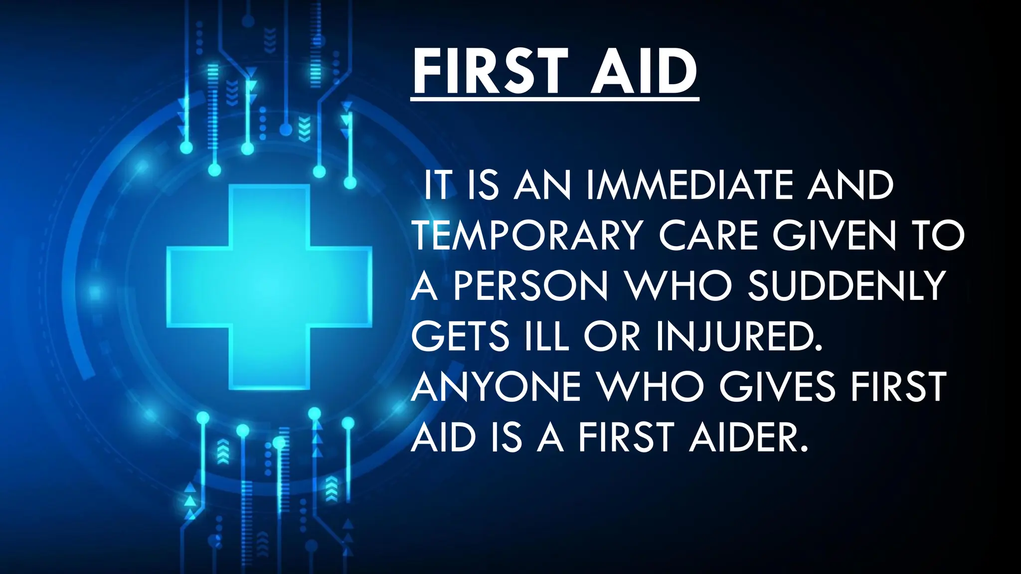Health PPT( FIRST AID KIT A VERY IMPORTANT STEPS | PPTX