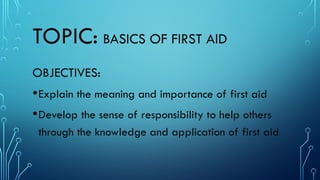 Health PPT( FIRST AID KIT A VERY IMPORTANT STEPS | PPTX