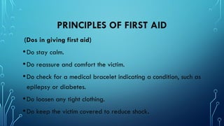Health PPT( FIRST AID KIT A VERY IMPORTANT STEPS | PPTX