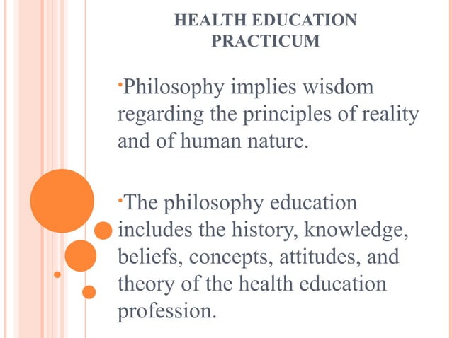 Health Practicum.powerpoint presentation | PPT