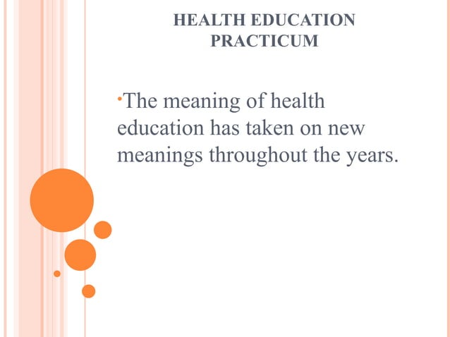 Health Practicum.powerpoint presentation | PPT